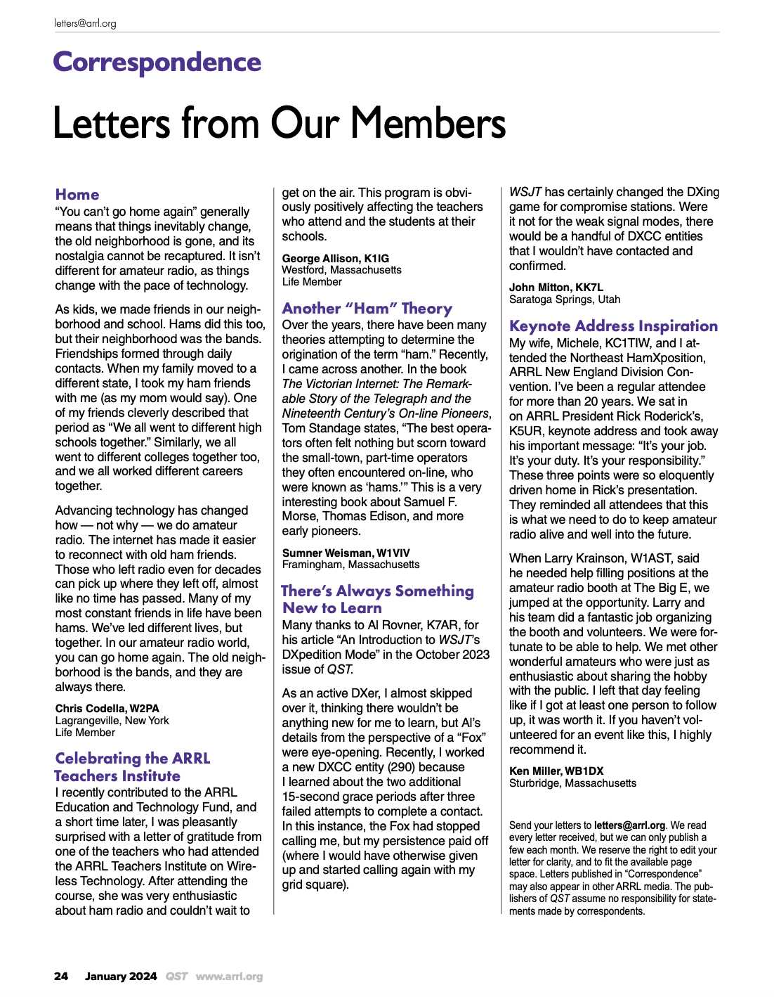 ARRL President Rick Roderick’s Inspirational Keynote “Strikes a Chord ...